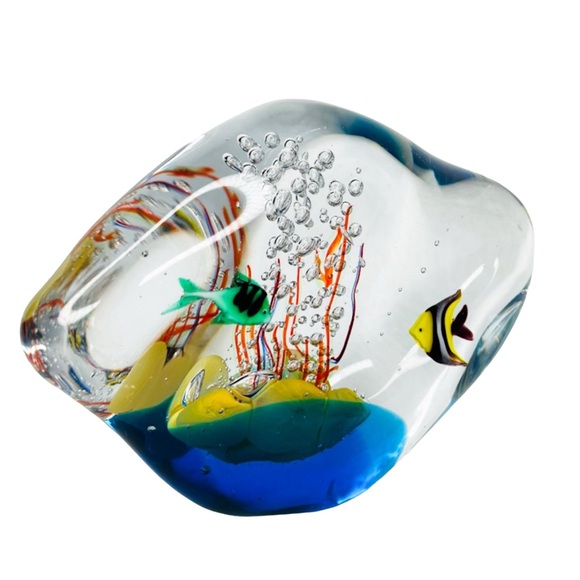 Vintage | Accents | Murano Art Glass Zanclidae Fish Tank Aquarium ...